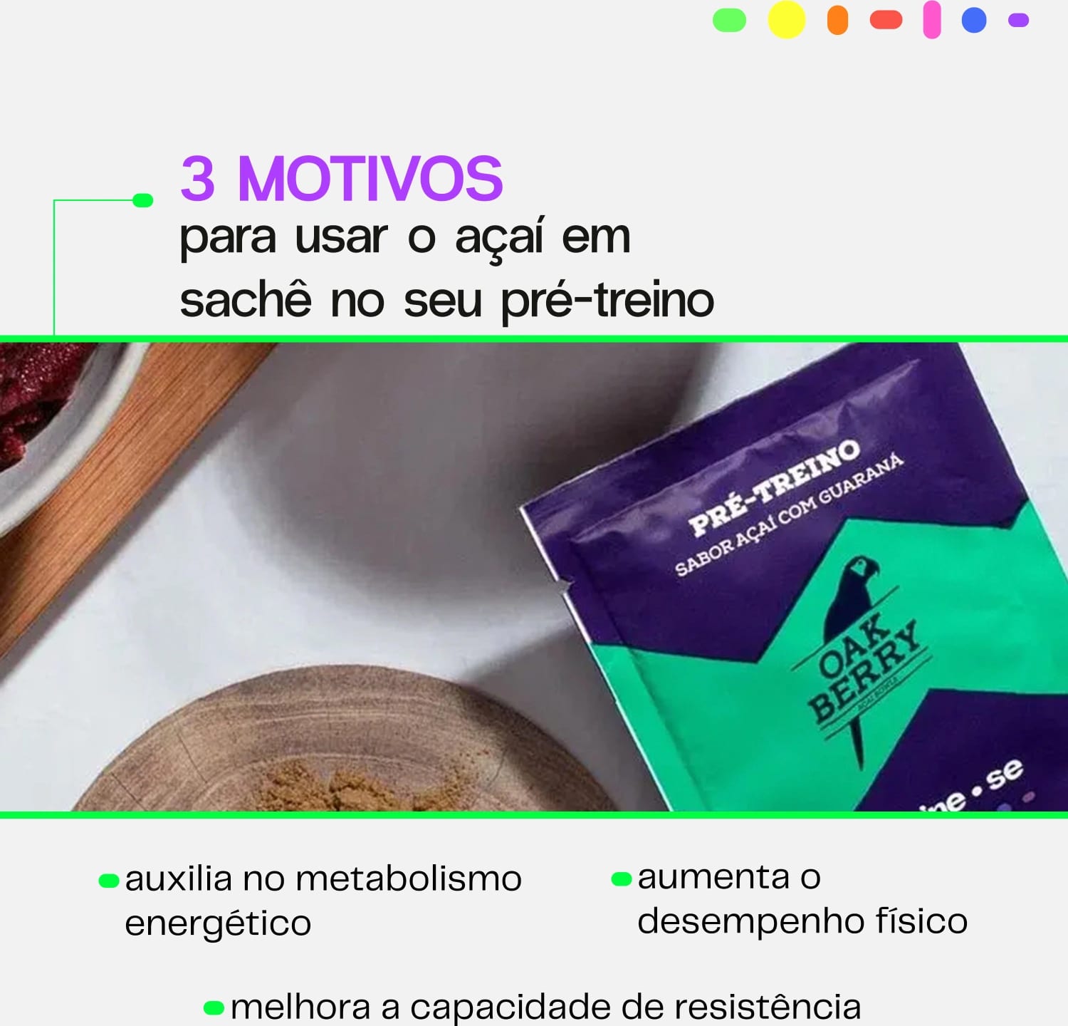 Suplemento Alimentar Vitamine-se Bem-Estar Pré-Treino Oakberry (1 Sachê ...