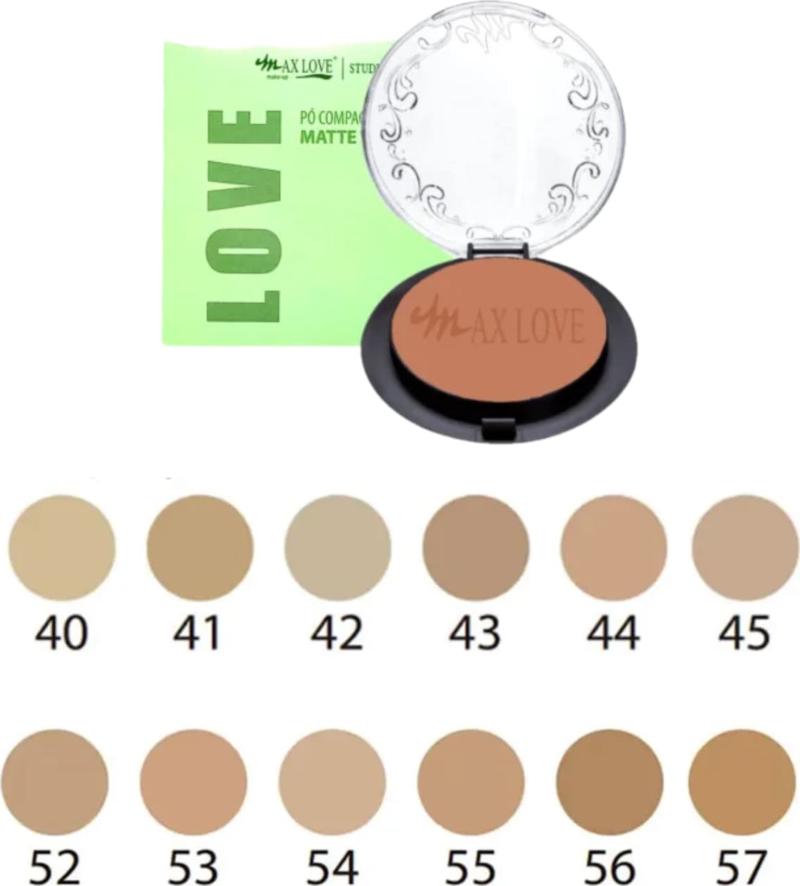 Pó Compacto Matte Vegano - Max Love - 55