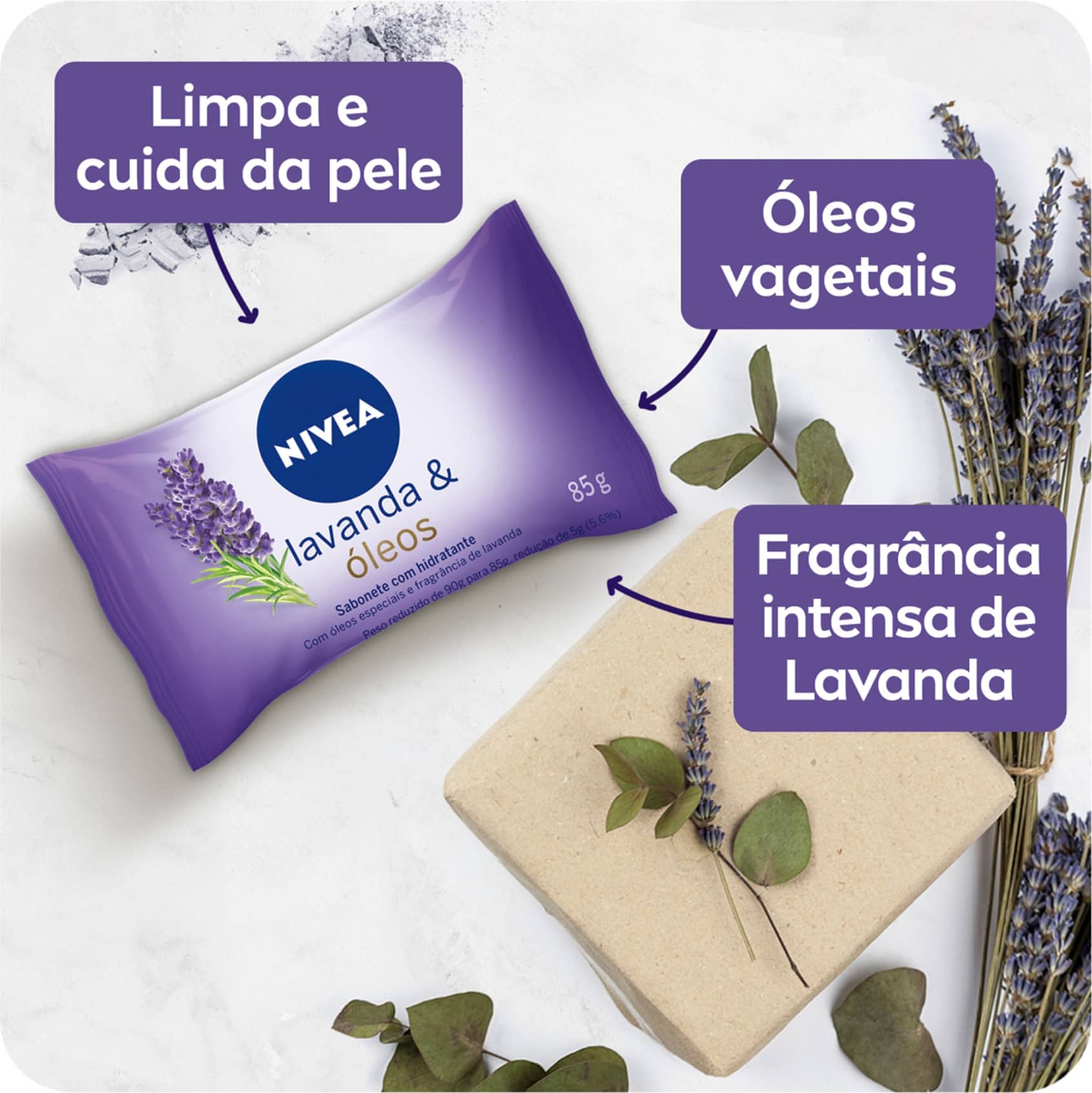 Sabonete NIVEA Lavanda & Óleos | Beleza na Web