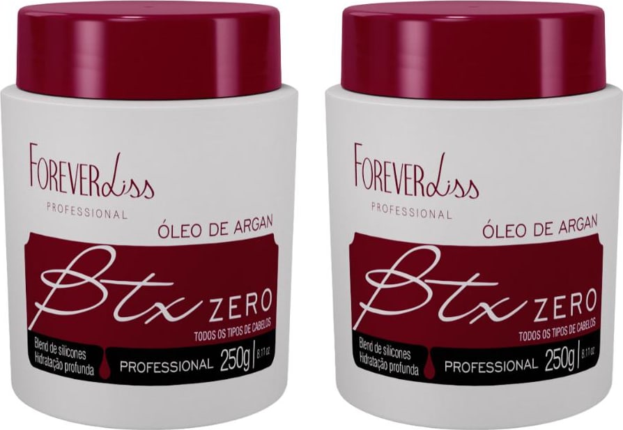 Forever Liss Kit Btx Argan 2x Máscara Volume Zero Argan Oil 250g