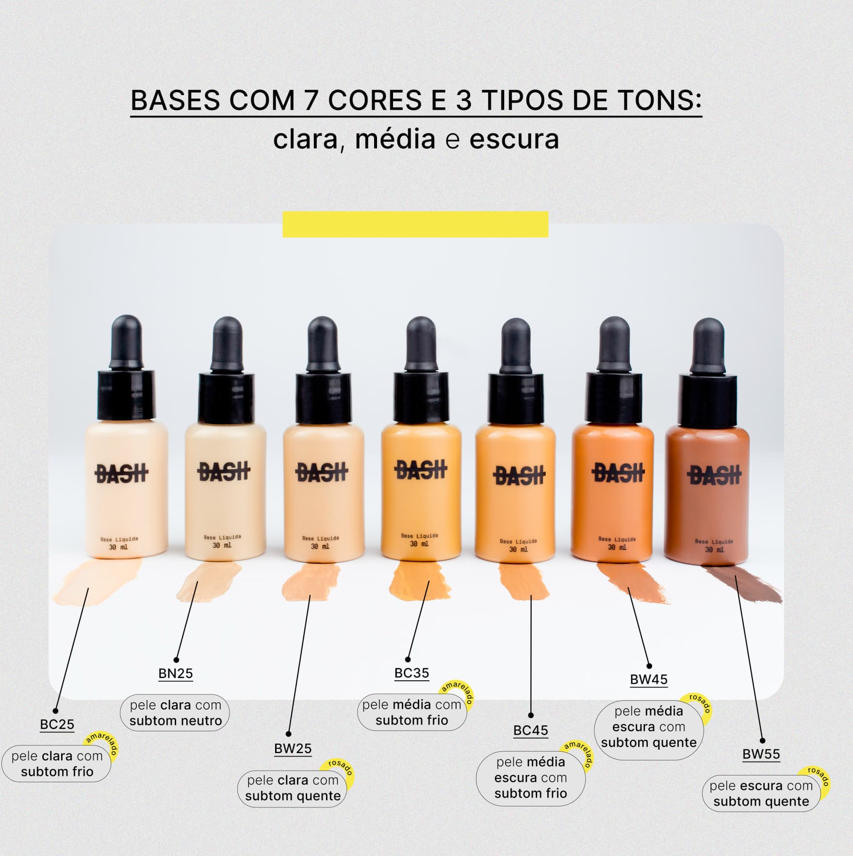 Base Líquida BASH Beauty BN25 | Beleza Na Web