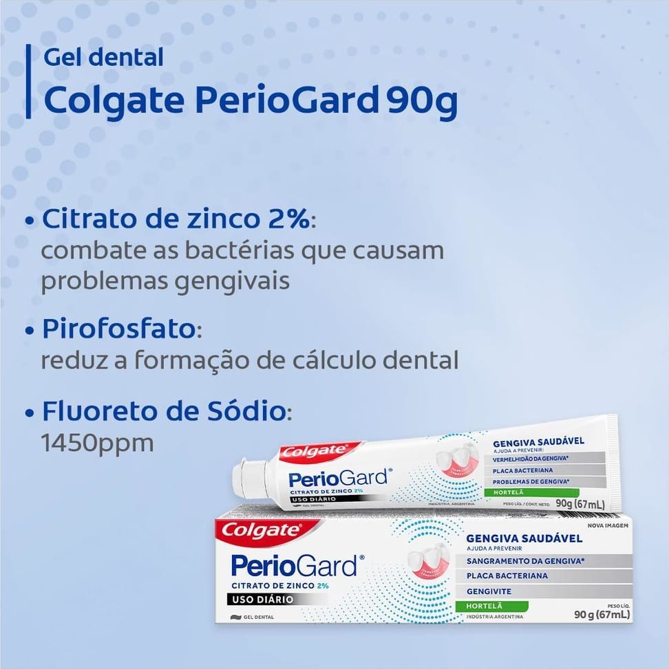 CREME DENTAL COLGATE PERIOGARD CITRATO DE ZINCO 60g kit 03un