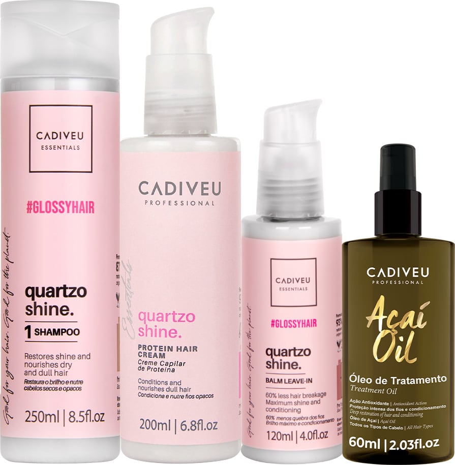 Kit Cadiveu Professional Essentials Quartzo Shine Shampoo Pré-Shampoo ...