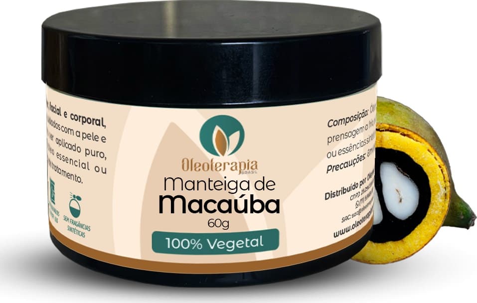 Manteiga de Macaúba Pura e 100% natural uso capilar e corporal - 60g