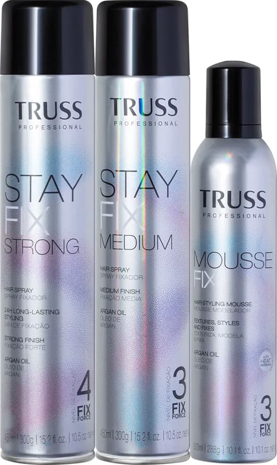 Kit TRUSS Mousse Fix + Stay Fix Strong & Medium | Beleza na Web