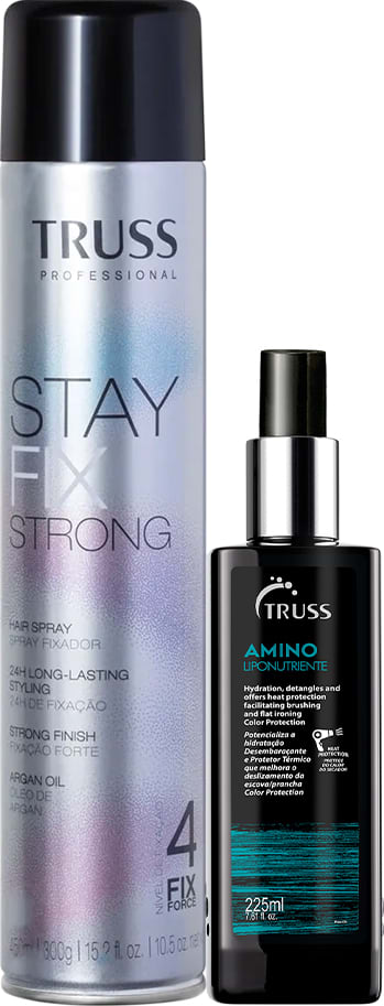 Kit TRUSS Stay Fix Strong Spray + Amino Liponutriente | Beleza na Web