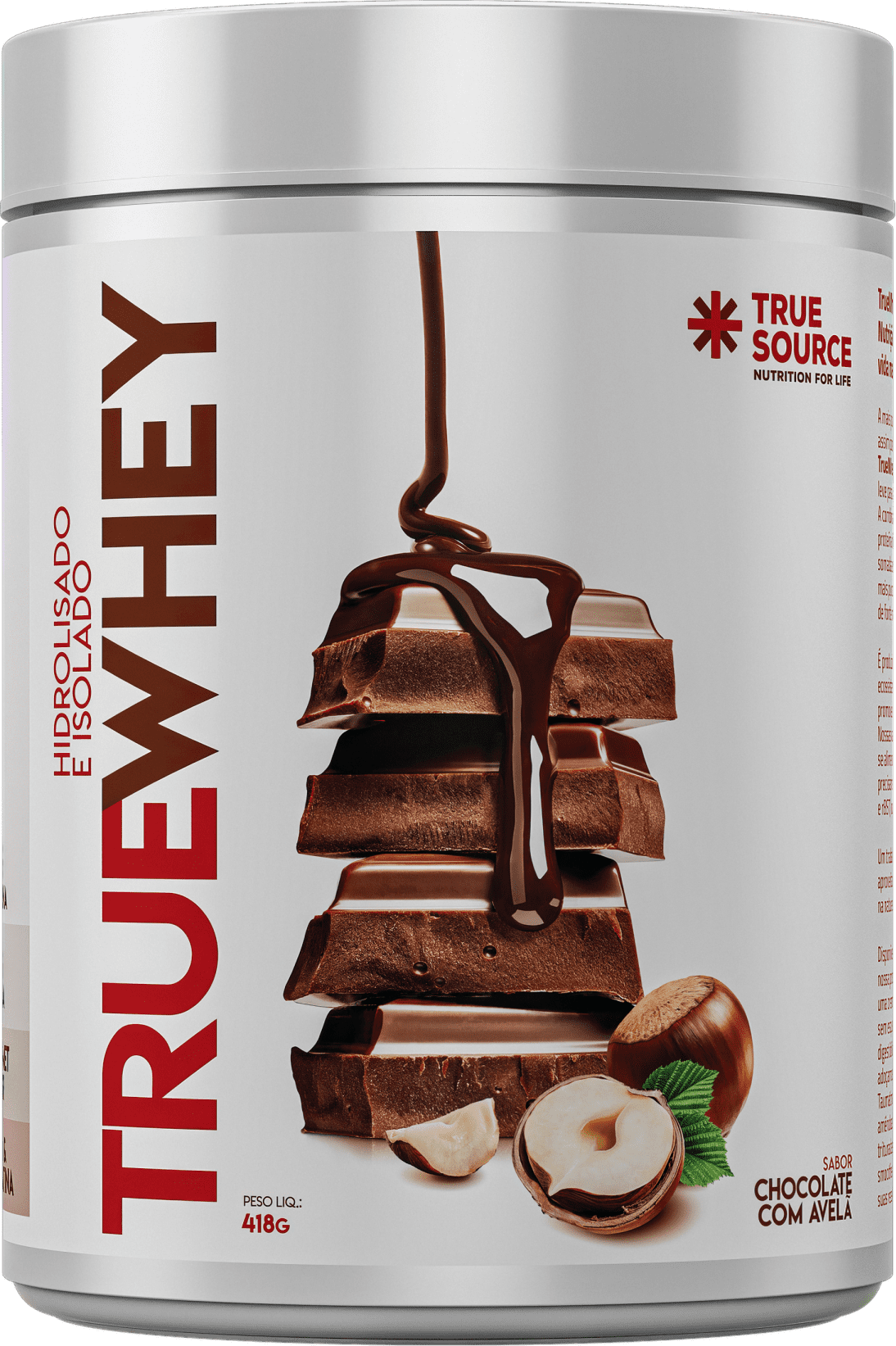Suplemento Alimentar True Source True Whey Protein Chocolate com Avelã ...