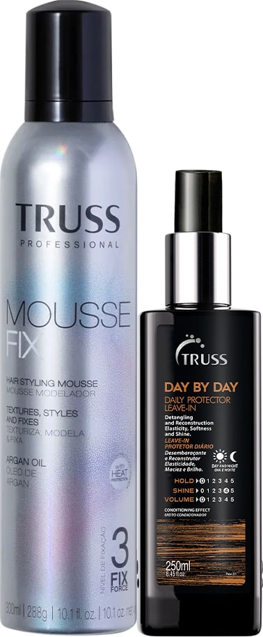 Kit TRUSS Mousse Fix + Day By Day Leave-in | Beleza na Web