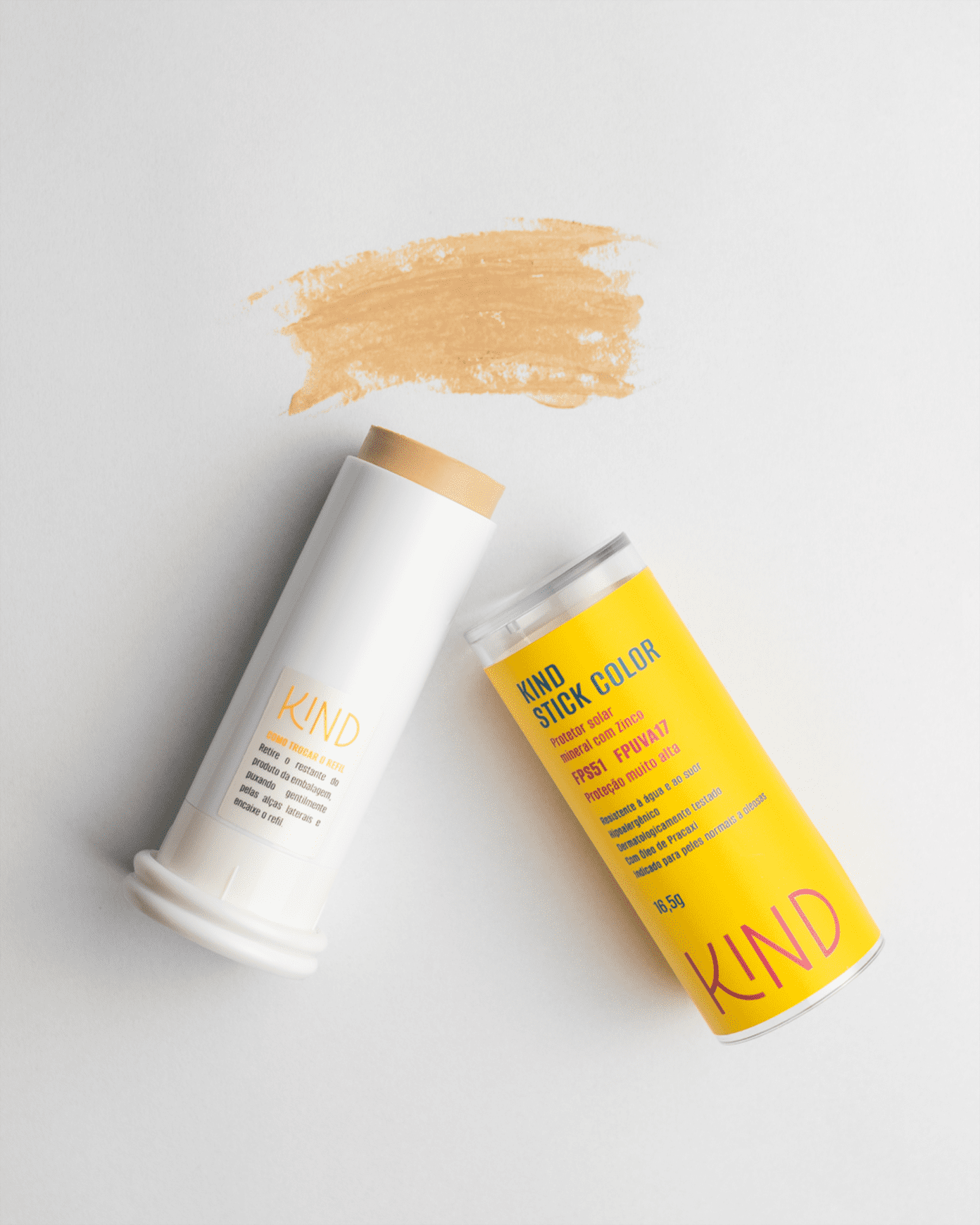 Kind Stick Color Mineral com Zinco FPS51 K40 Protetor Solar Facial com ...