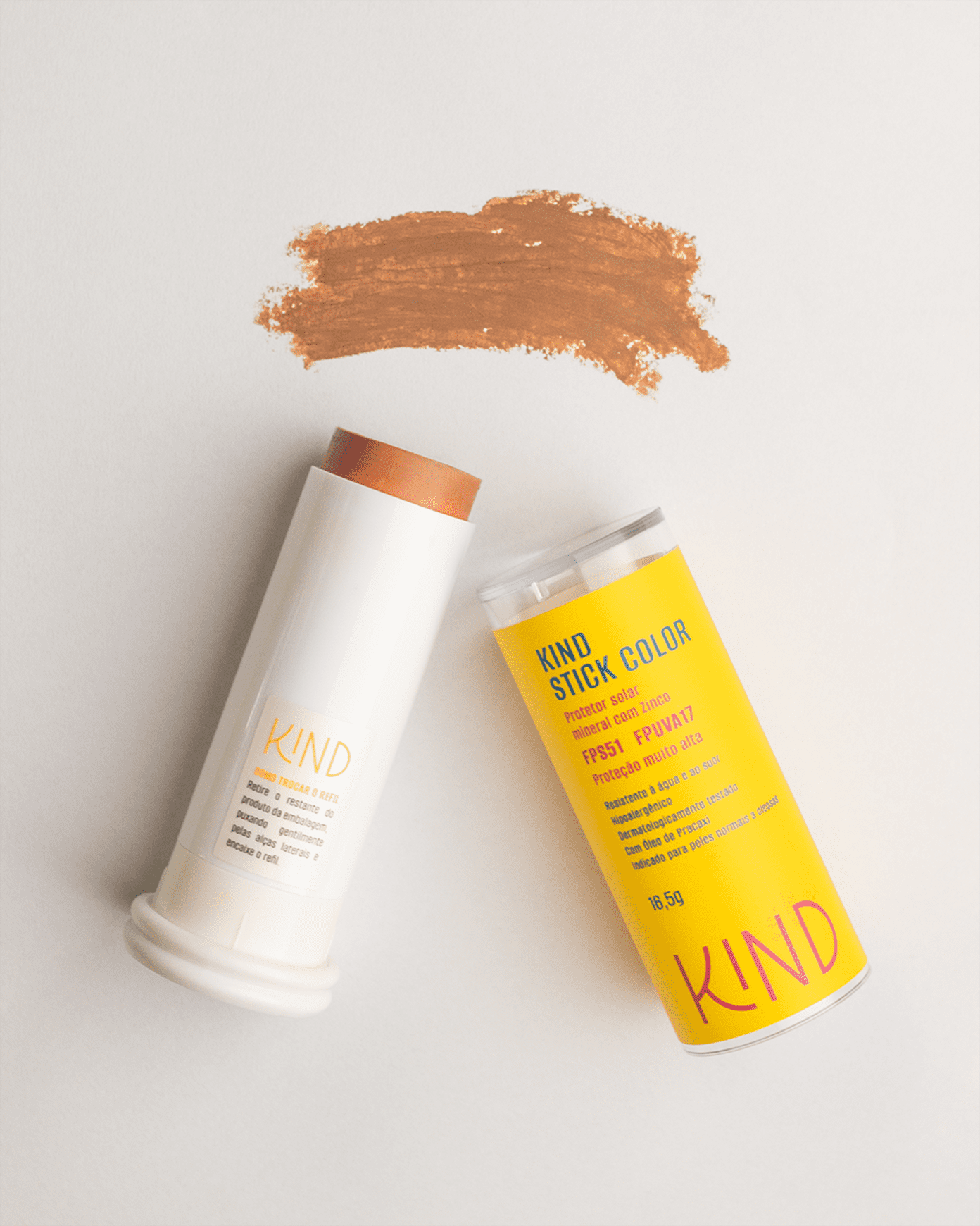 Kind Stick Color Mineral com Zinco FPS51 K130 Protetor Solar Facial com ...