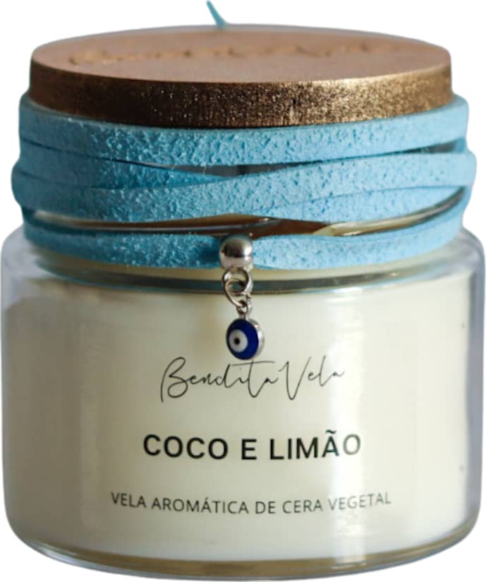 Vela aromática Coco e limão Olho grego 145 g