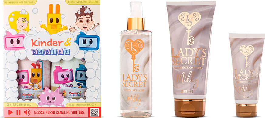 Kit Kinder Babies + Lady's Secret Milky | Beleza na Web