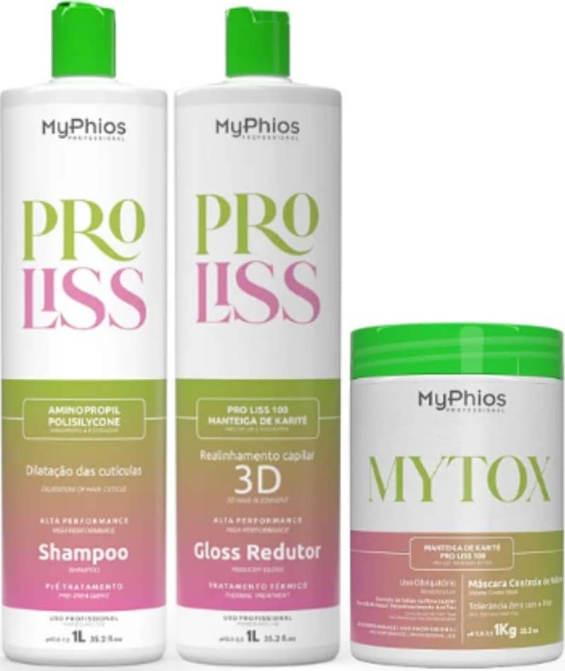 Kit Realinhamento ProLiss 3D 2x1L + Redutor de volume MYTOX 1KG - MyPhios