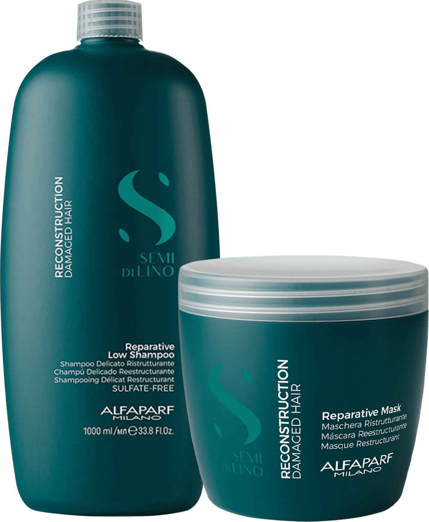 Kit Alfaparf Semi Di Lino Reconstruction Reparative Salon (2 Produtos)