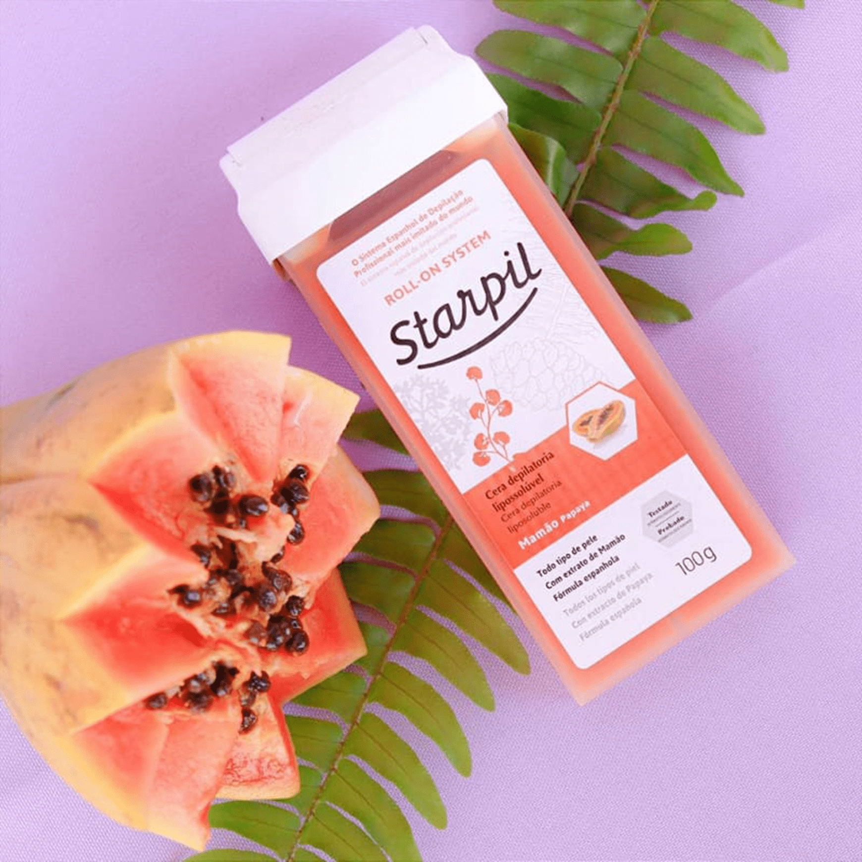 Starpil Mamão Papaya Cera Depilatória Roll-On | Beleza na Web