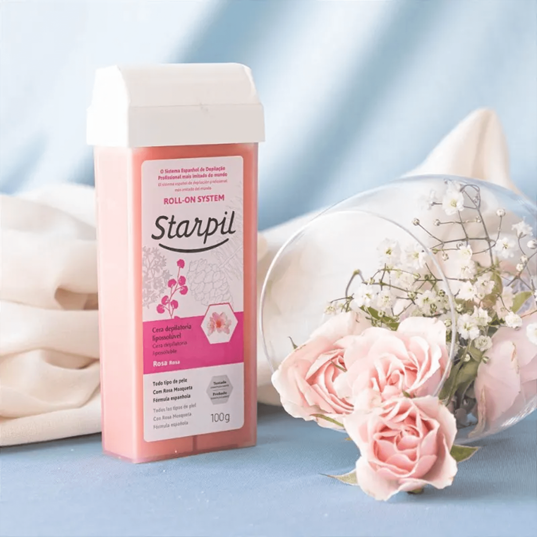 Starpil Rosa Cera Depilatória Roll-On 100g | Beleza na Web