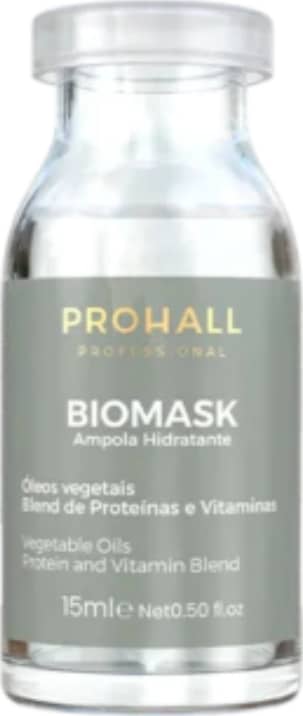 Caixa 12 Ampolas Hidratantes Prohall Biomask 15ml - Nutrição Avançada