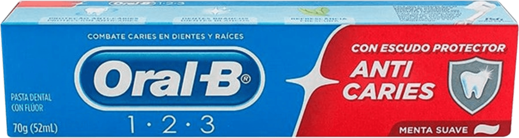 Creme Dental Oral-B 123 AntiCaries Menta Suave | Beleza na Web