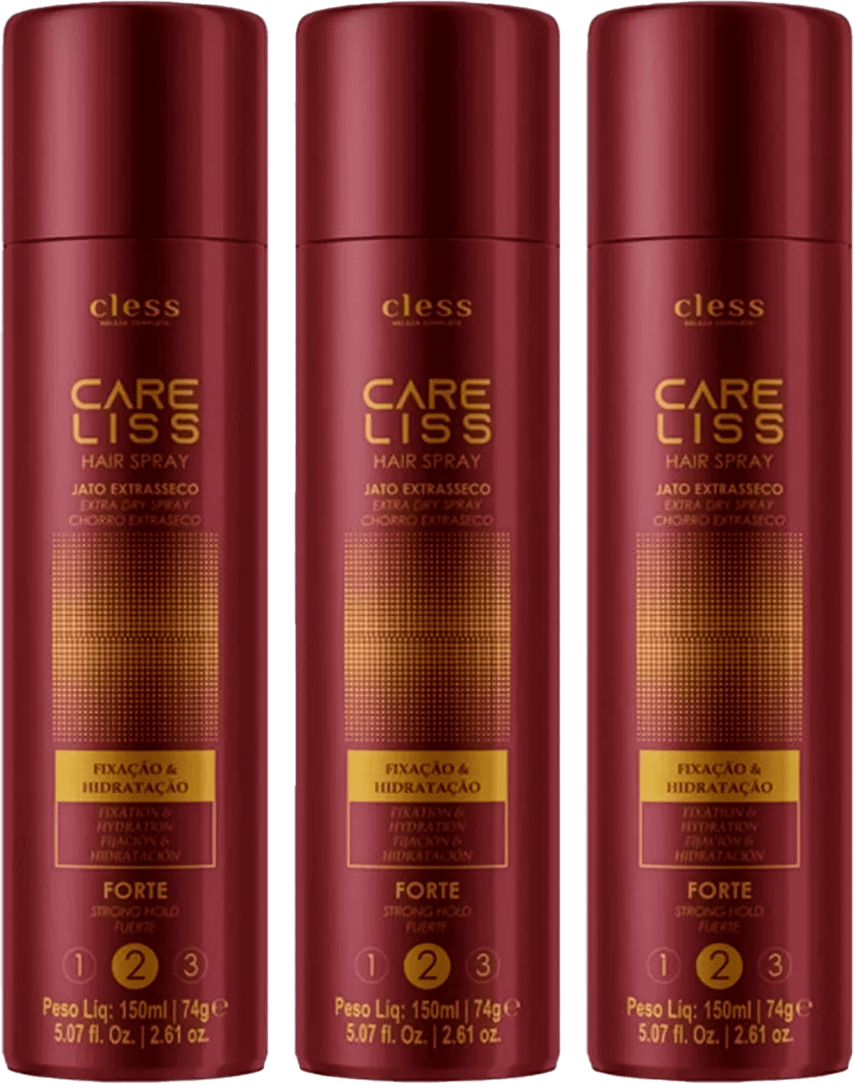 Kit Hair Spray Care Liss Forte 150ml 3 unidades