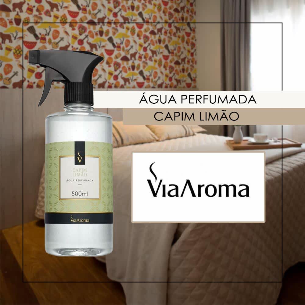 Água Perfumada Capim Limão 500ml Via Aroma