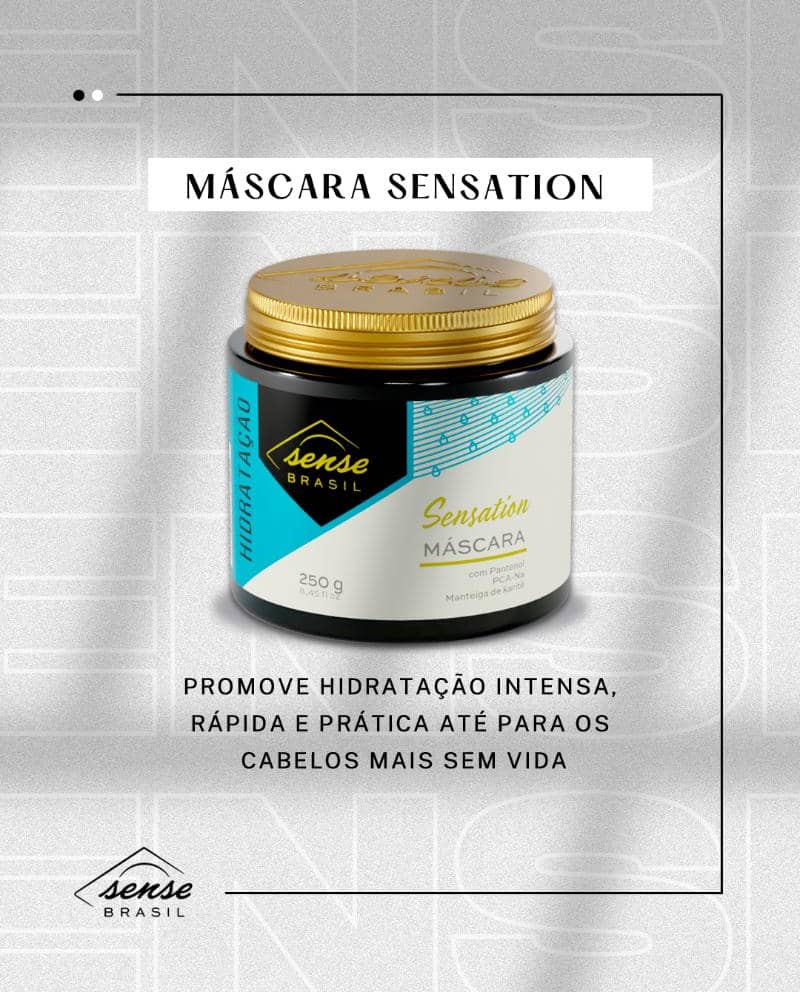Kit Shampoo e Máscara Sense Brasil Sensation Hidratação Intensa e ...