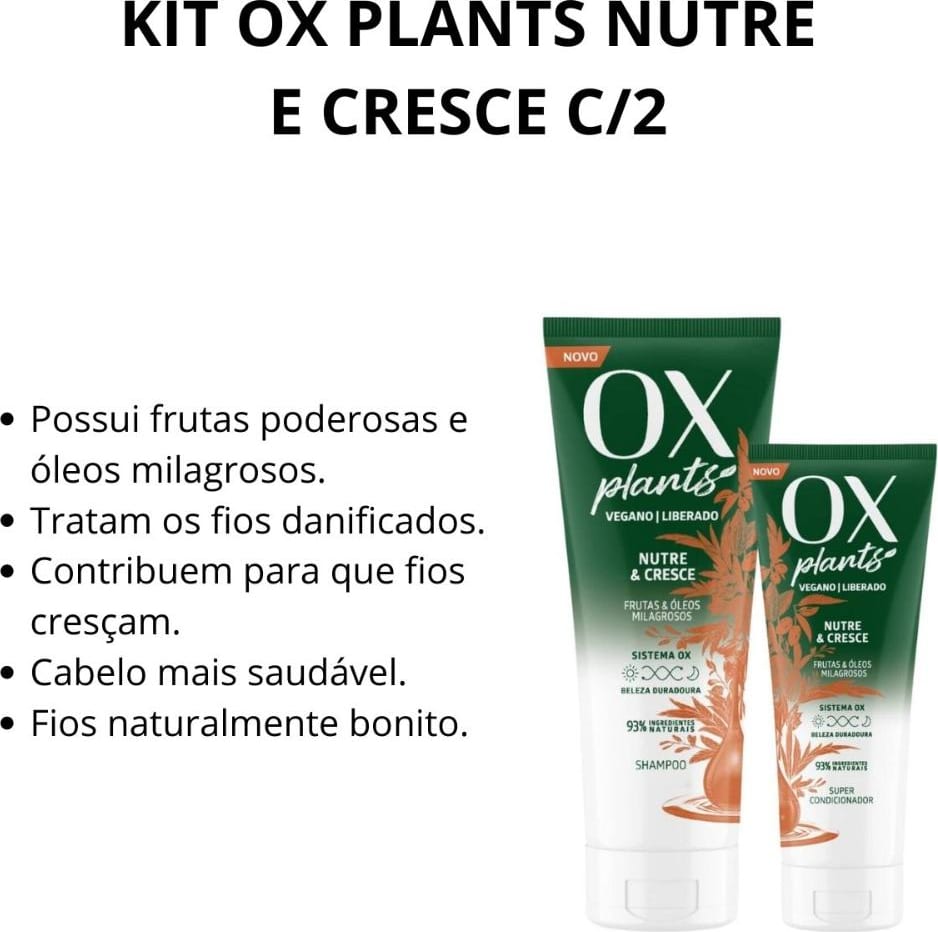 Kit Ox Plants Nutre e Cresce C/2