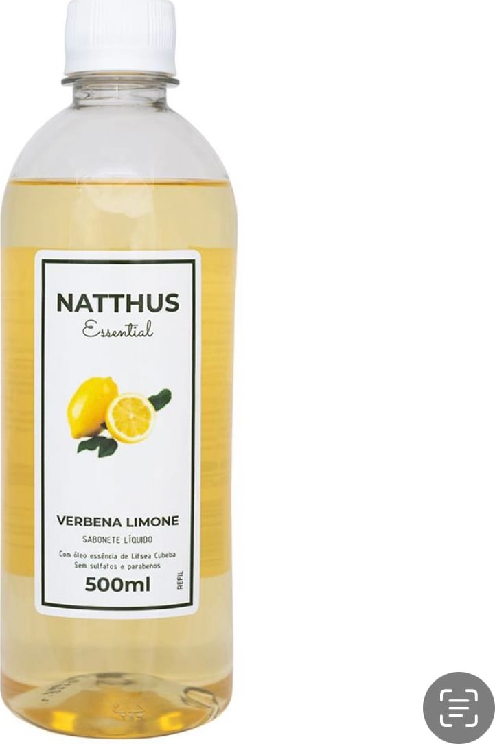 Refil 500 ml Sabonete Verbena Limone com óleos essenciais