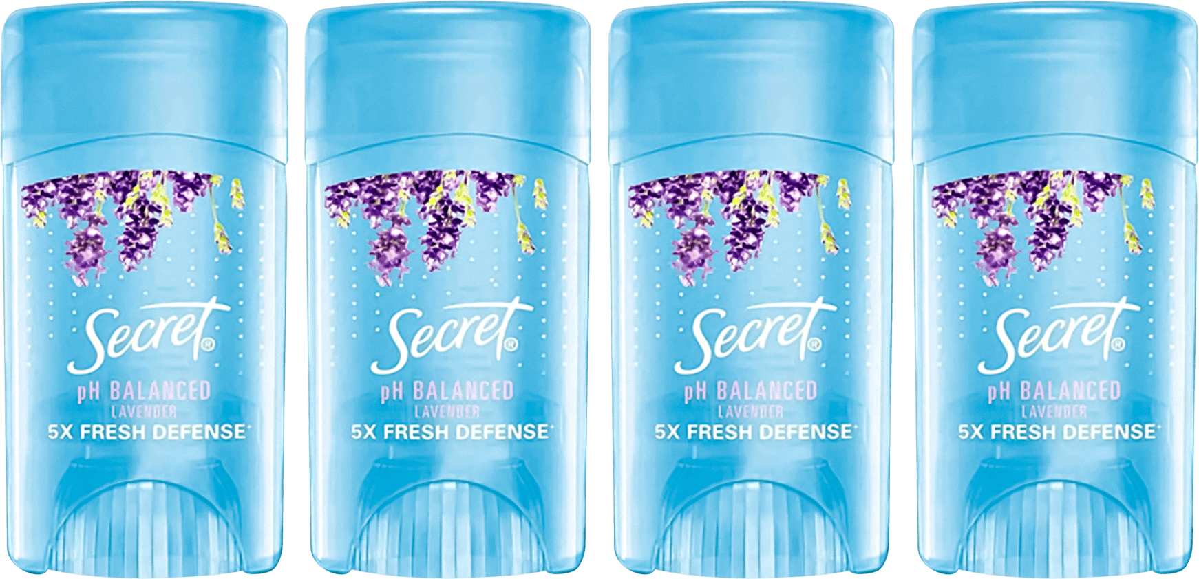 Kit 4x Desodorante Em Gel Secret Ph Balanced Lavanda - 45g