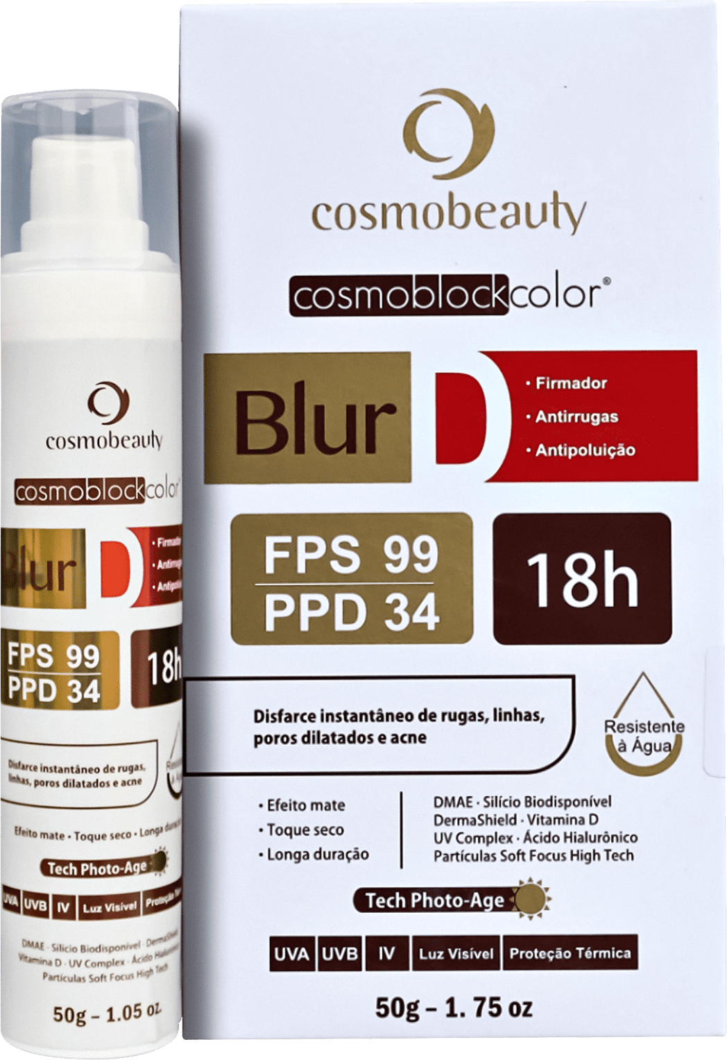 Cosmobeauty Cosmoblock Blur D 18h Firmador FPS 99 50g - Bege Médio