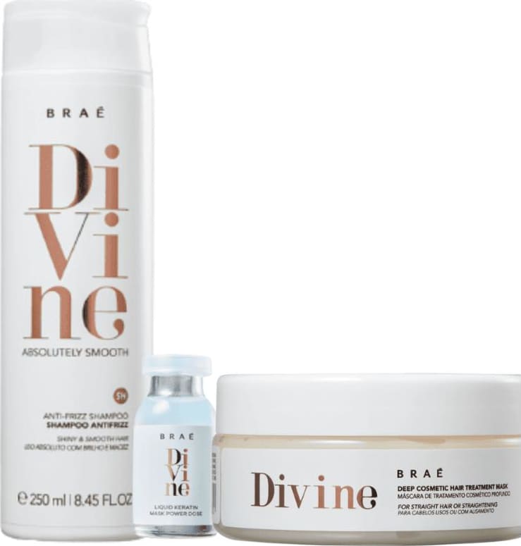 Kit Shampoo, Máscara e Ampola Divine - Braé