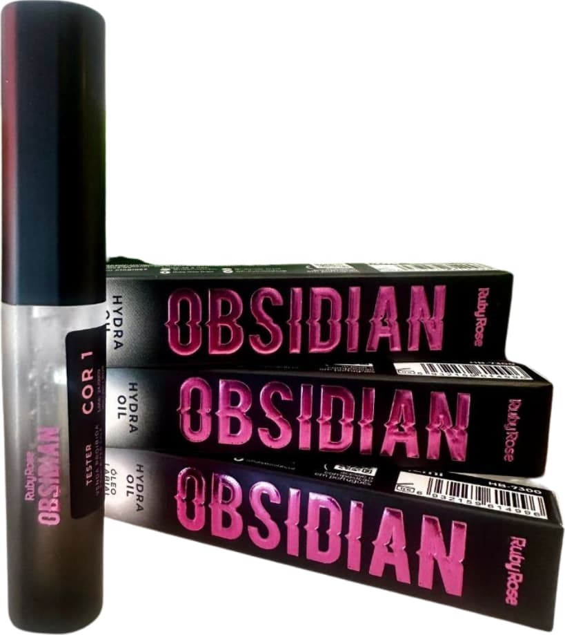 Kit Ruby Rose Obsidian LipOil+Iluminador MysticGlam Amethyst