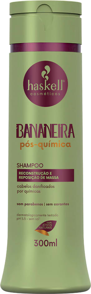 Kit Bananeira Pós-Química Haskell Shampoo + Condicionador + Máscara (300mL/g)