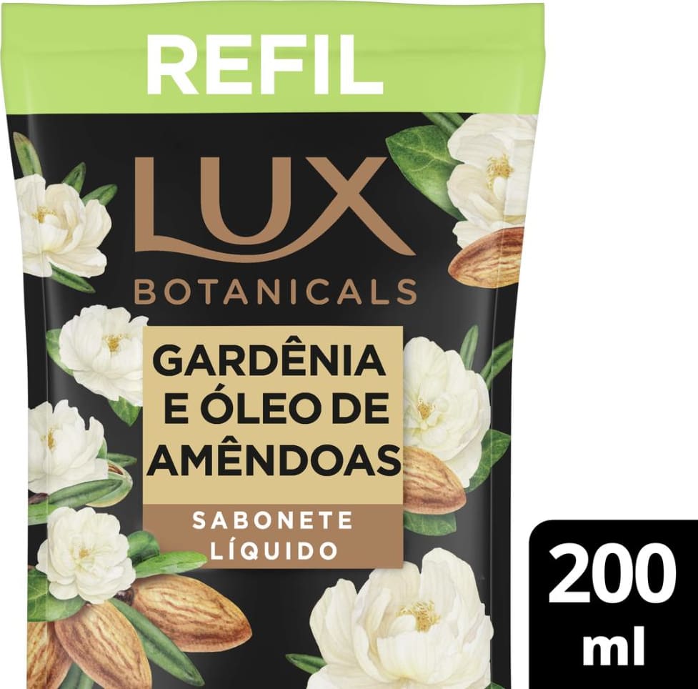 Sabonete Líquido Lux Botanicals Gardênia e Óleo de Amêndoas 200ml