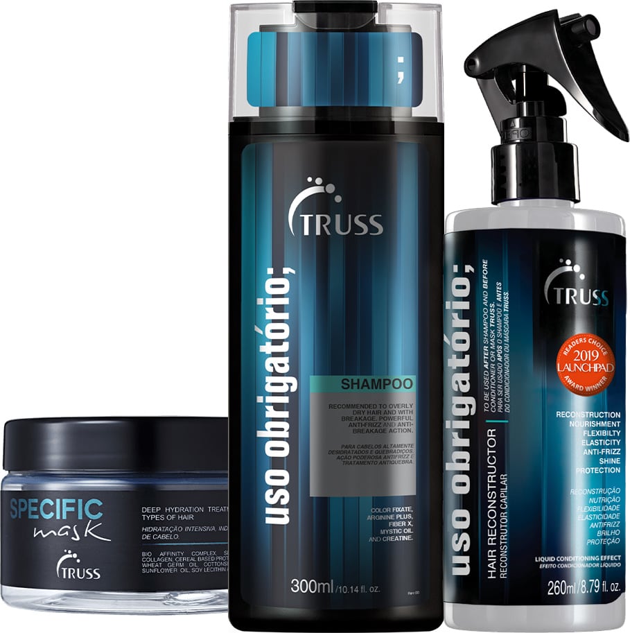 Kit TRUSS Specific Mask Uso Obrigatório Limpeza e Tratamento | Beleza ...