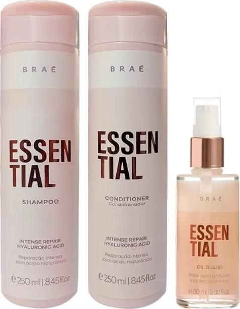 Kit Braé Essential Blend Shampoo Condicionador e oil