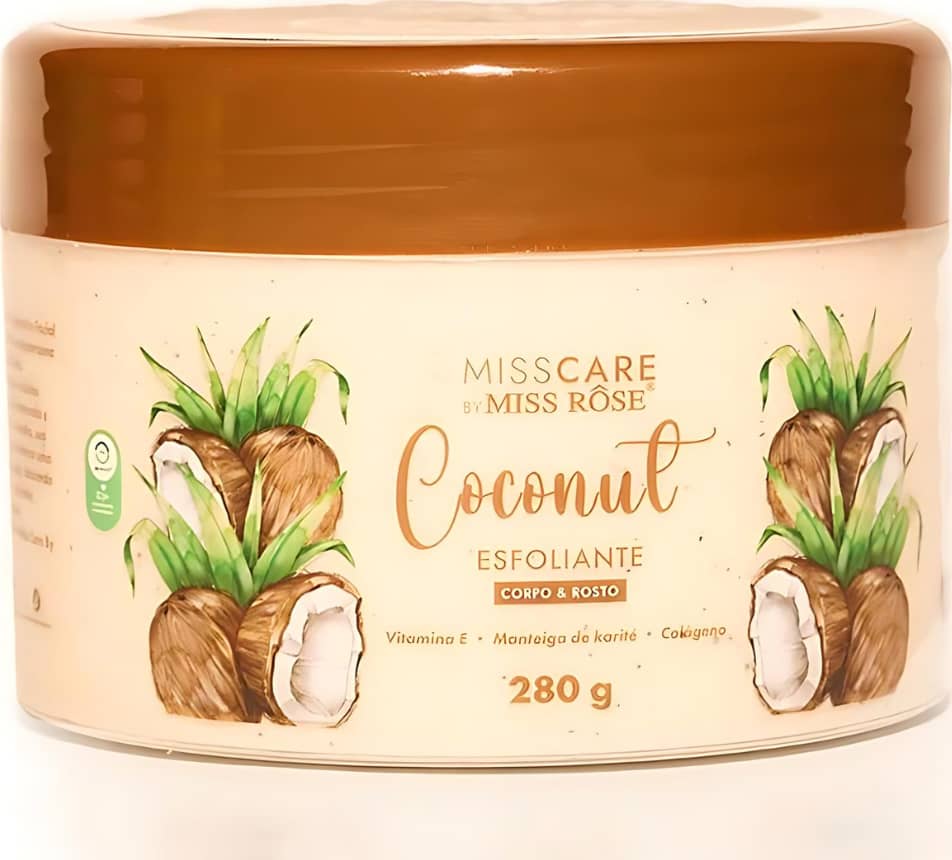 Esfoliante Corpo e Rosto Coconut Miss Care Miss Rôse MR083/C