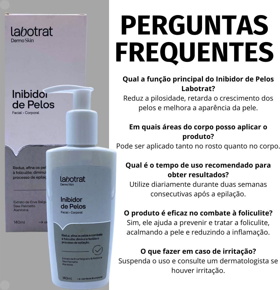 Kit Labotrat Dermo Skin: Inibidor de Pelos Facial e Corporal ...