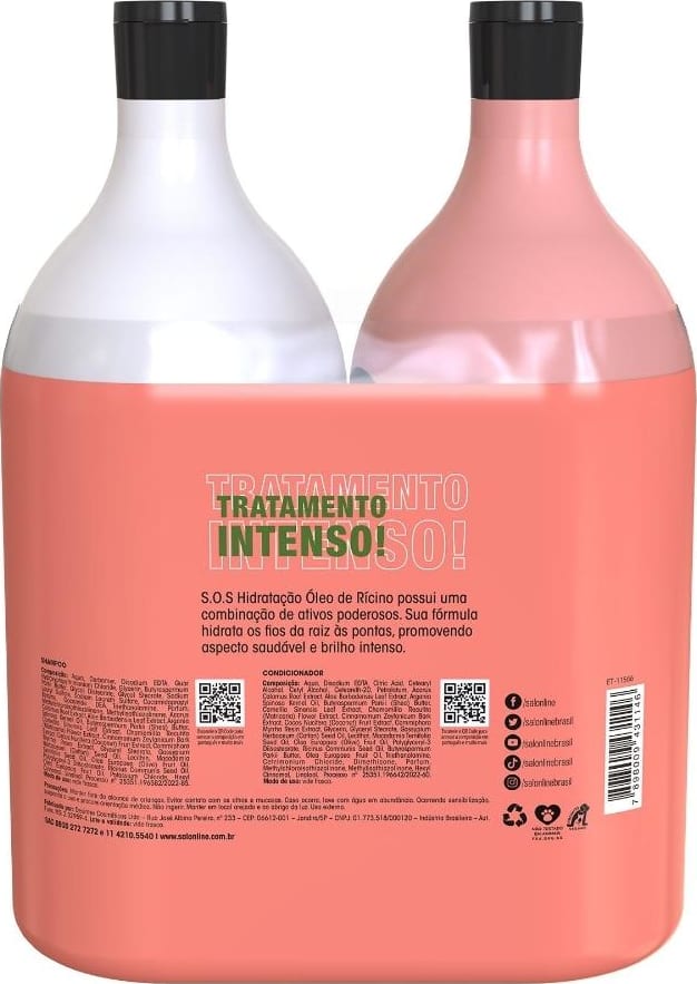 Kit com Shampoo e Condicionador Litrão SOS Hidratação + Spray Protetor ...