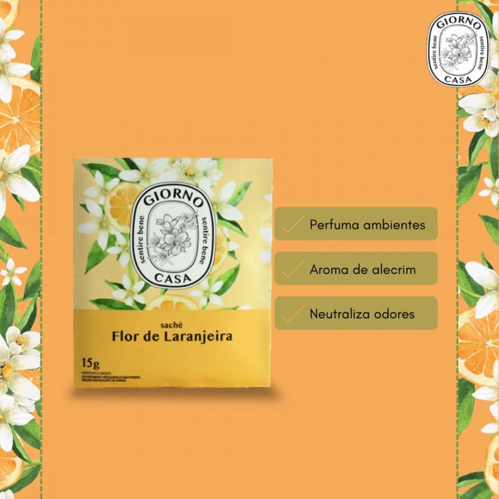Giorno Casa - sachê flor de laranjeira 15g