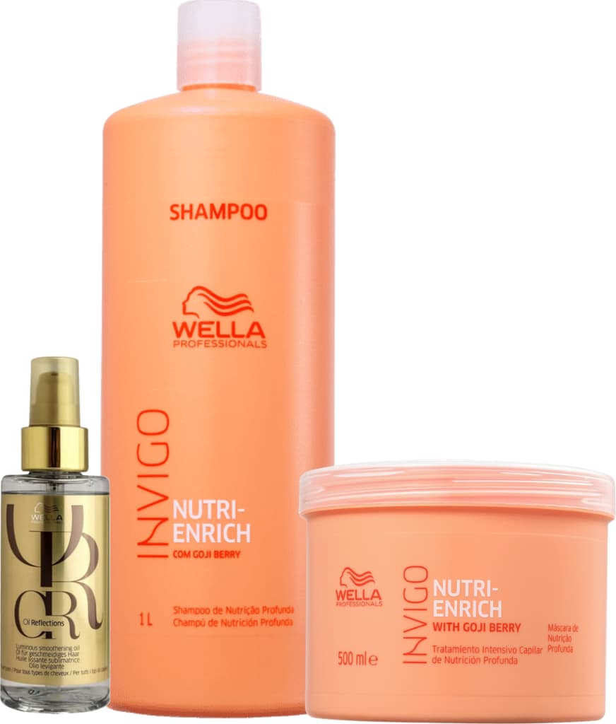 Kit Wella Nutri-Enrich & Oil Reflections | Beleza na Web