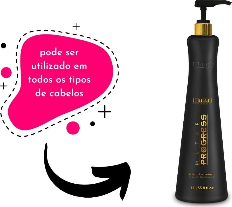 Escova Progressiva 0% Formol Mutari Progress 1l + Chapinha