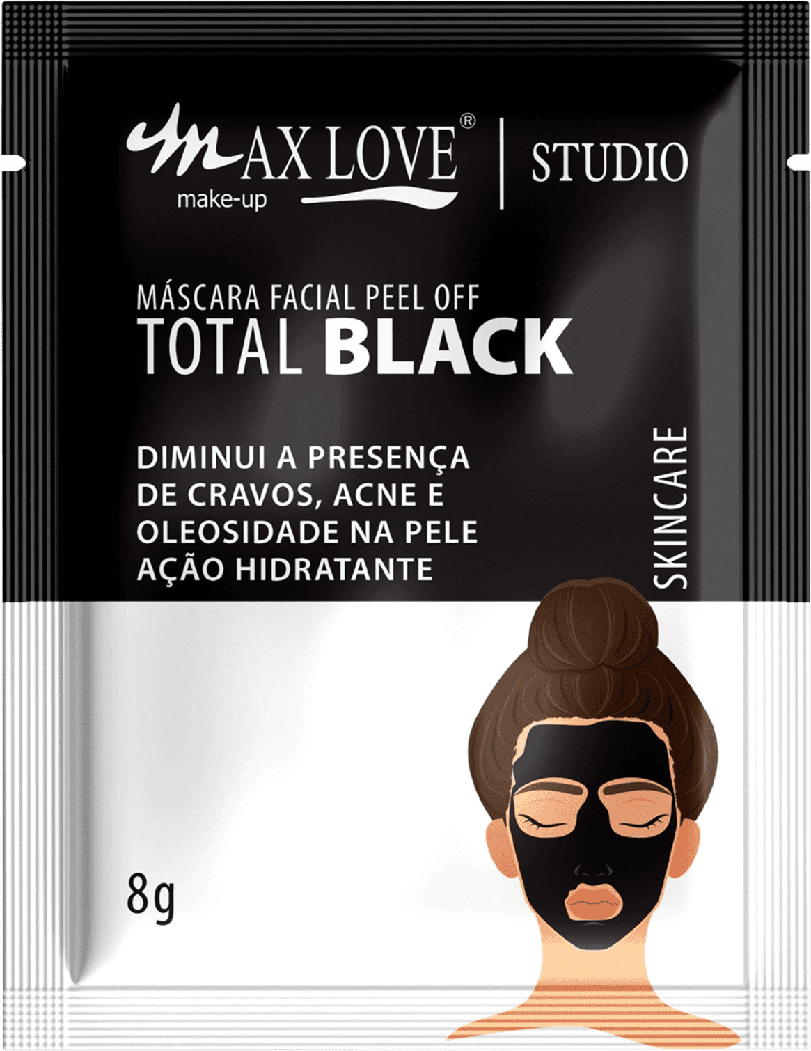 Máscara Facial Max Love Peel Off Total Black | Beleza na Web