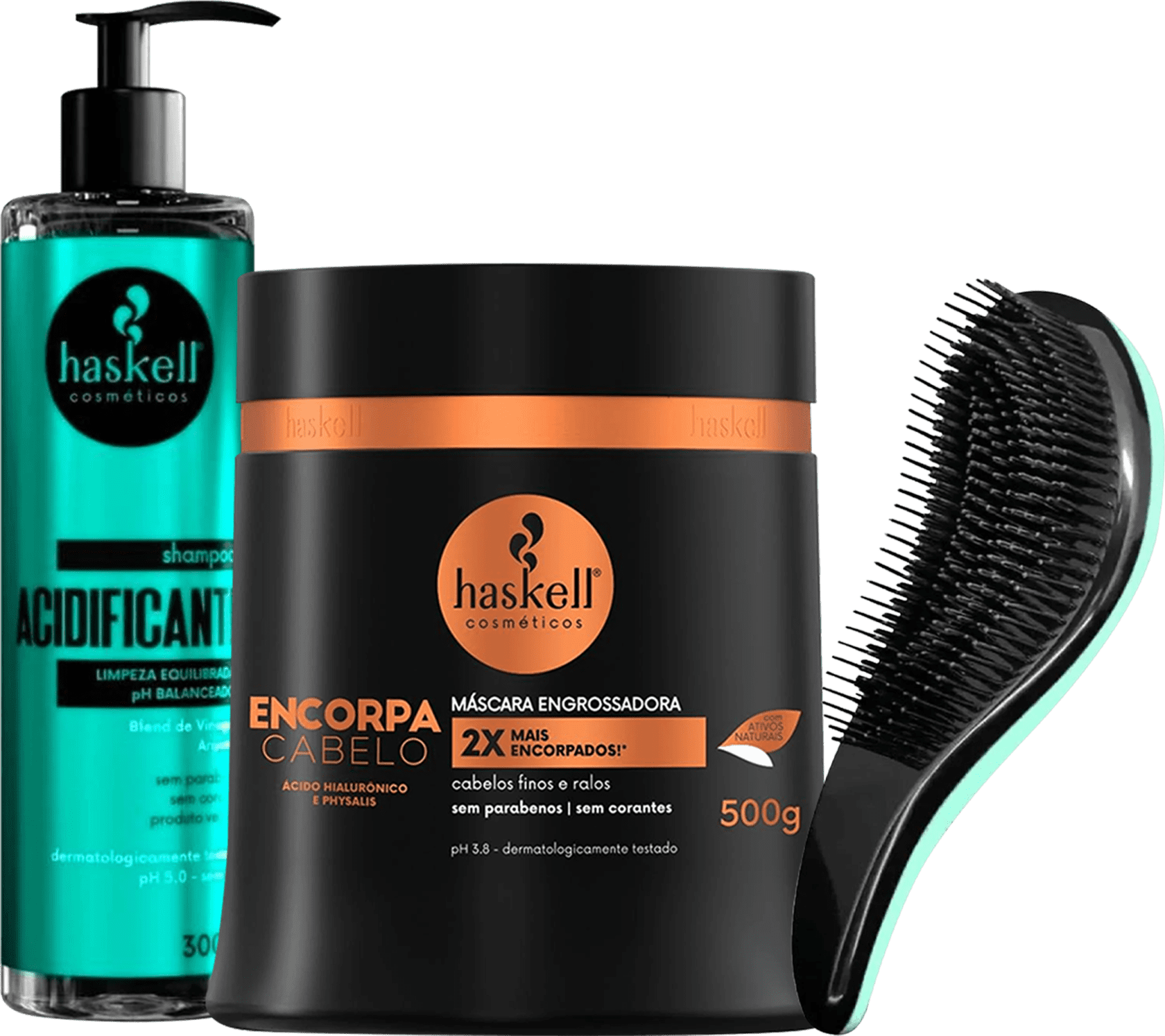 Kit Haskell Acidificante + Encorpa Cabelo + Escova Mágica | Beleza na Web Kit Haskell Acidificante + Encorpa Cabelo + Escova Mágica | Beleza na Web