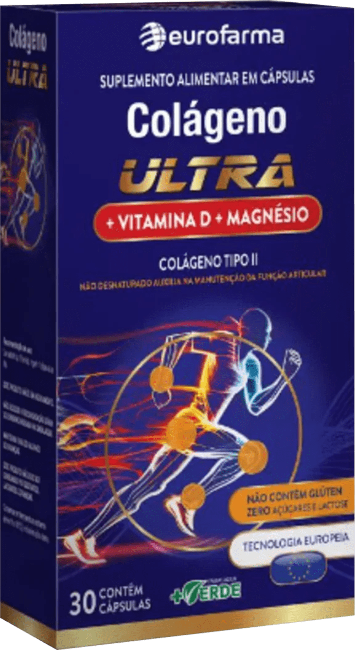 Colágeno Ultra Suplemento Alimentar Eurofarma 30 Cápsulas