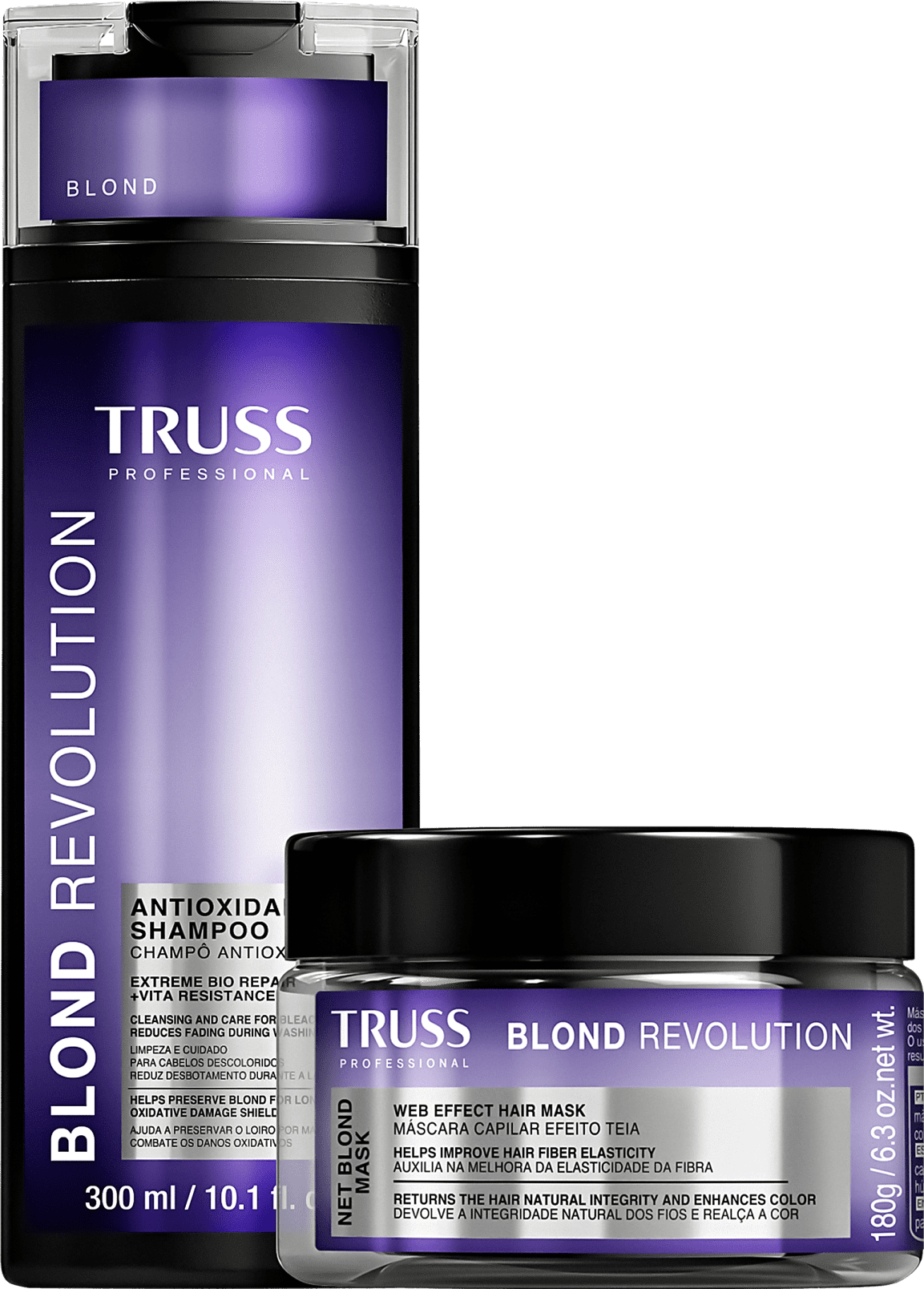 Kit Truss Blond Revolution - Shampoo 300ml e Máscara 180g