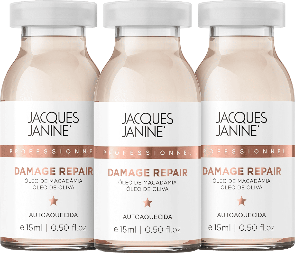Kit Jacques Janine Hair Damage Repair: 3 Ampolas Autoaquecida 15ml