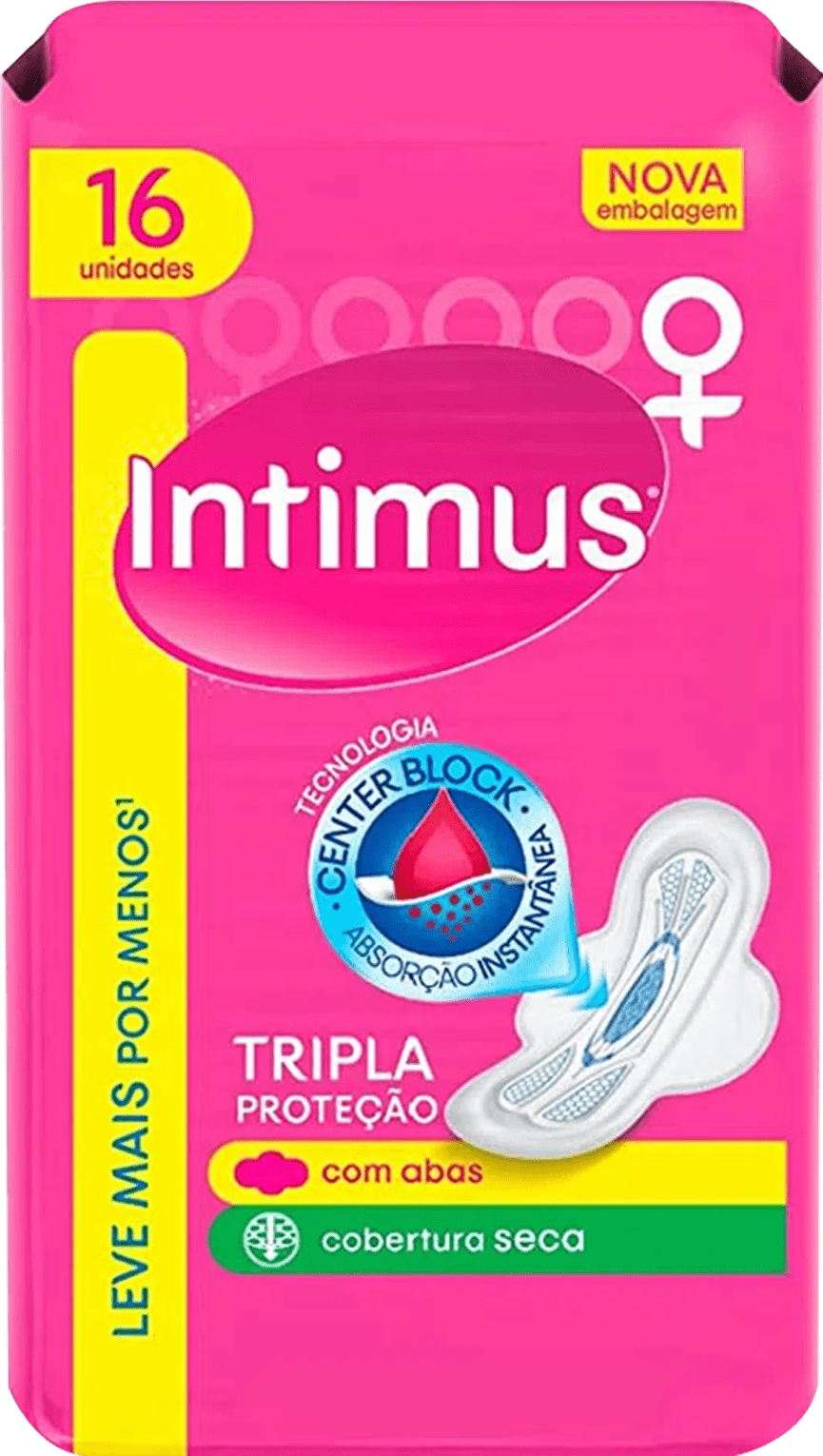 Absorvente com Abas Intimus Tripla Proteção Seca | Beleza na Web