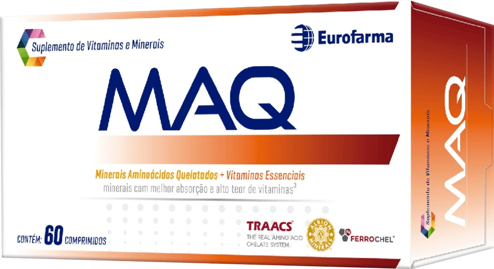 Suplemento De Vitaminas e Minerais MAQ 60 Comprimidos