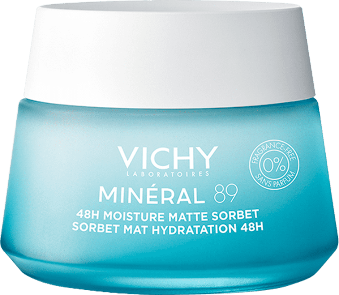 Gel Hidratante Facial Vichy Minéral 89 Sorbet Mat Hydratation 48h 50ml ...