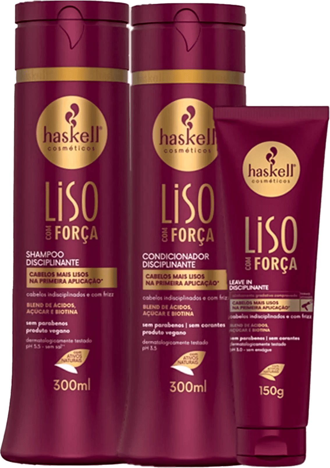 Kit Haskell Liso com Força Essential Trio | Beleza na Web